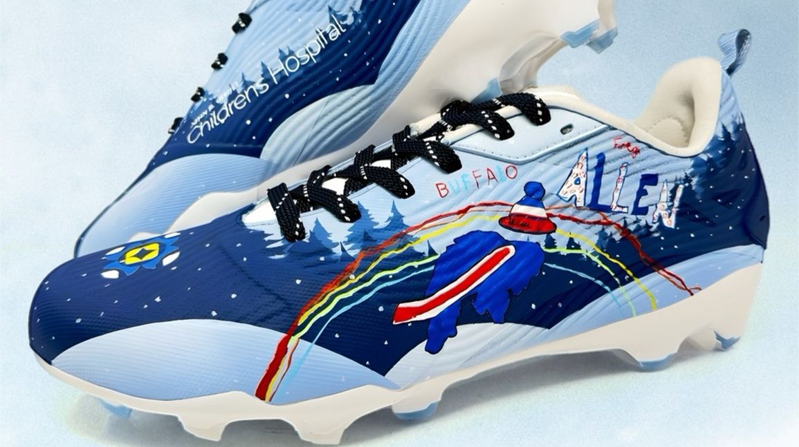 Josh Allen wears cleats designed by patients at Oishei Children's ...
