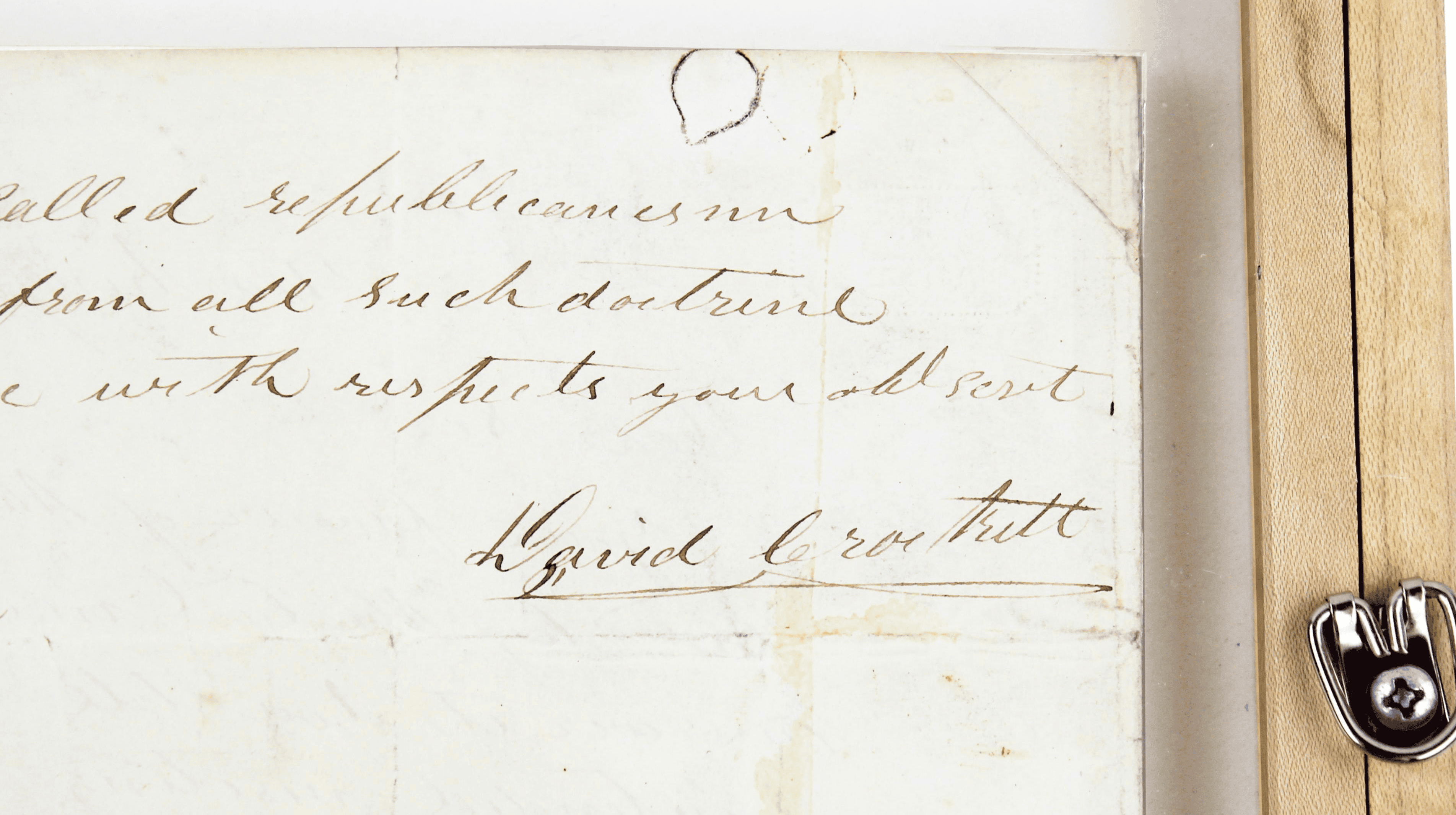 Davy Crockett letter sells for $62,500 at auction | cllct