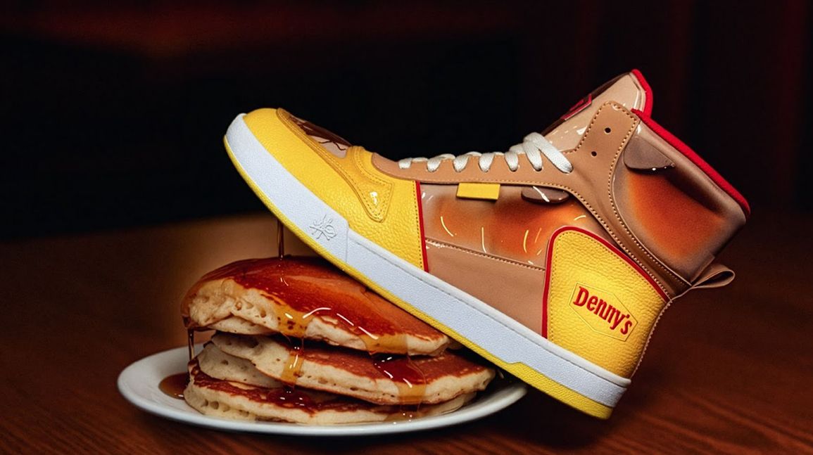 Syrup and sneakers?! Denny's Sticky Kicks sell out fast, hit secondary ...