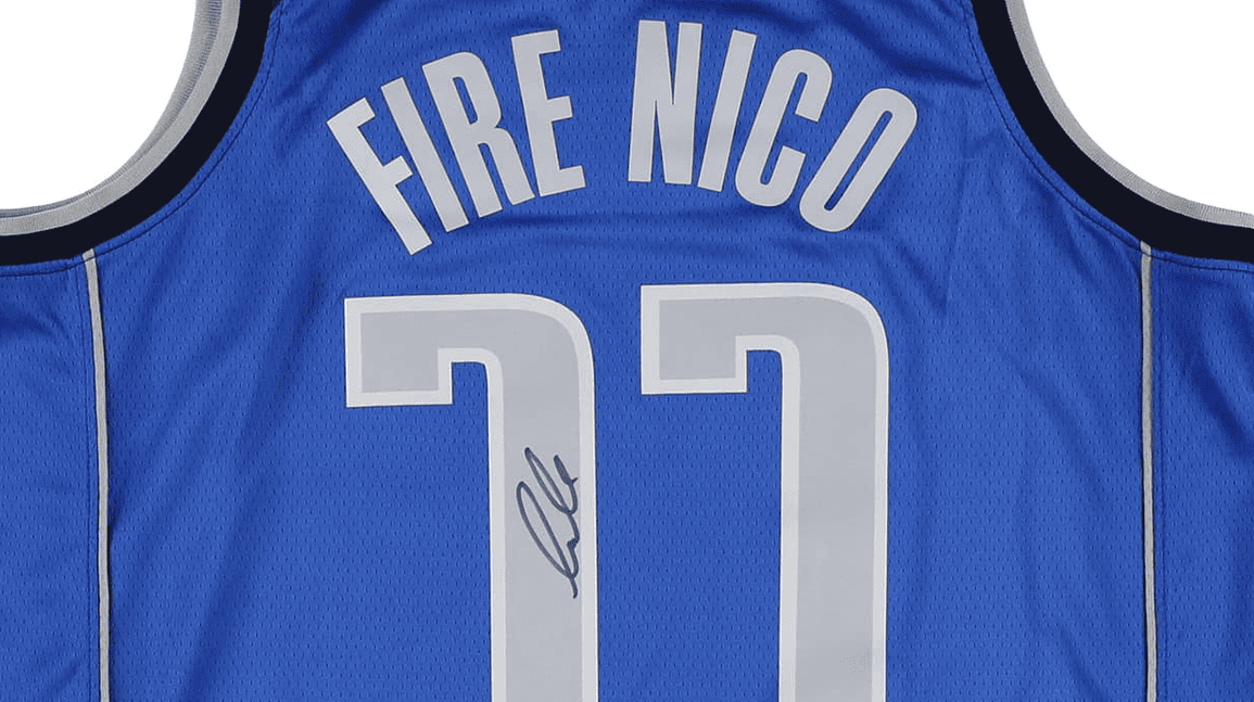 'Fire Nico' Mavs jersey, signed by Luka Dončić, up for auction | cllct