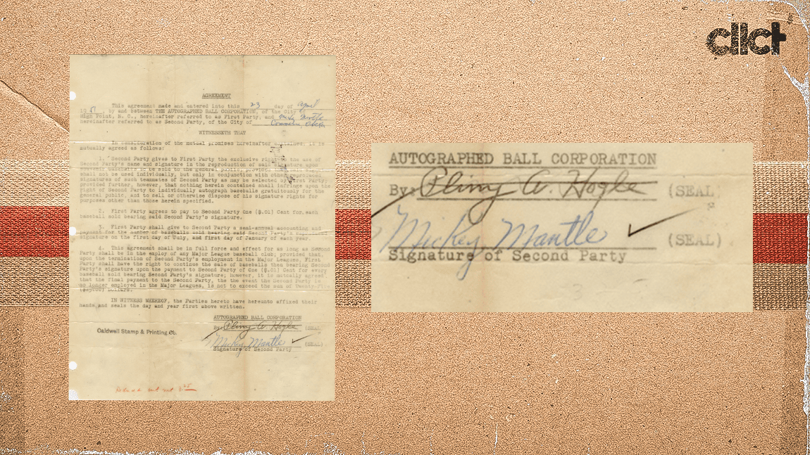 Early Mickey Mantle contract up for auction | cllct