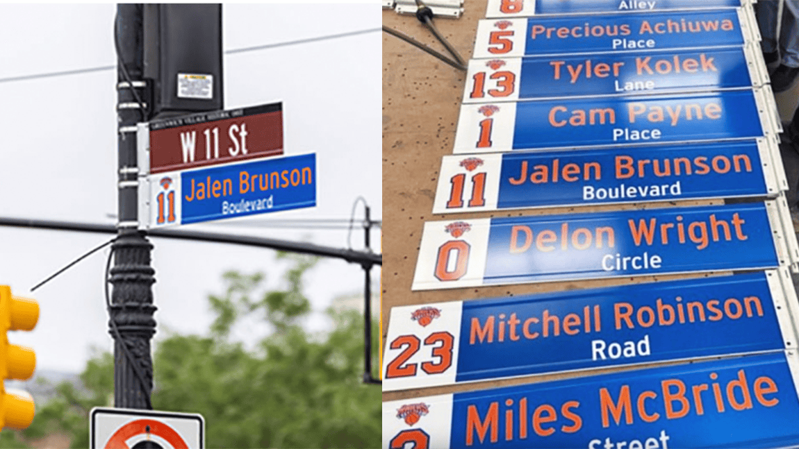 Where are those NYC street signs celebrating Knicks' run? | cllct
