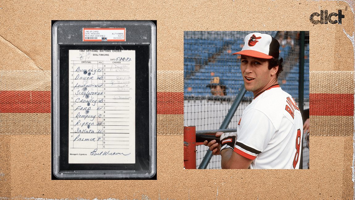 Lineup card from first game of Cal Ripken Jr.'s streak up for bid | cllct