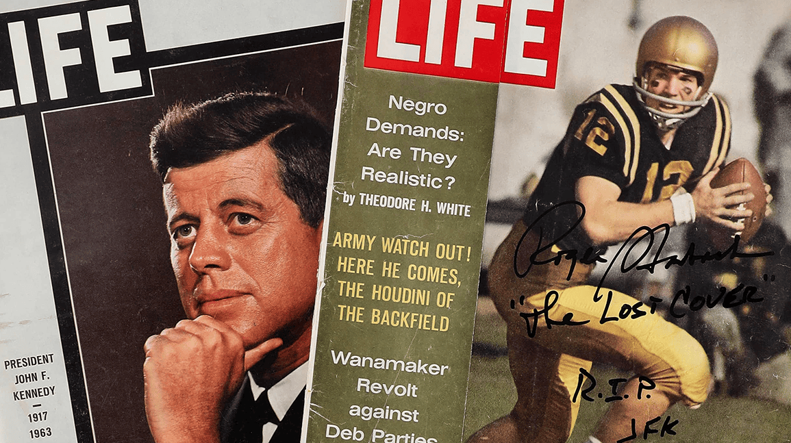 Bumped for JFK, Roger Staubach's 'lost' magazine cover sells for $3,965 ...