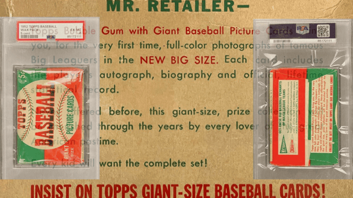 Pack of 1952 Topps cards, graded PSA 6, sells for $69,000 | cllct